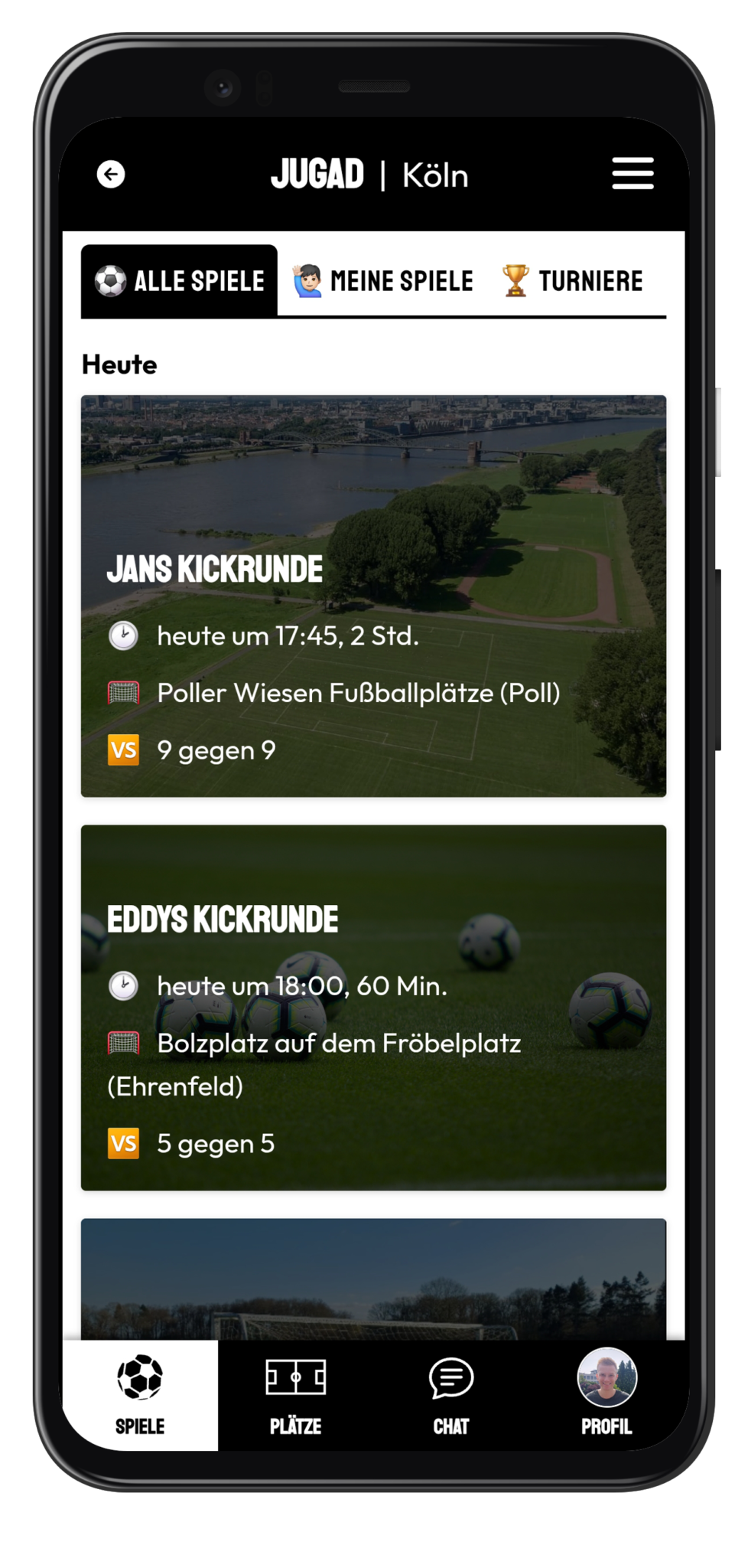 Fußball Spielen im Rhein Erft Kreis - JUGAD