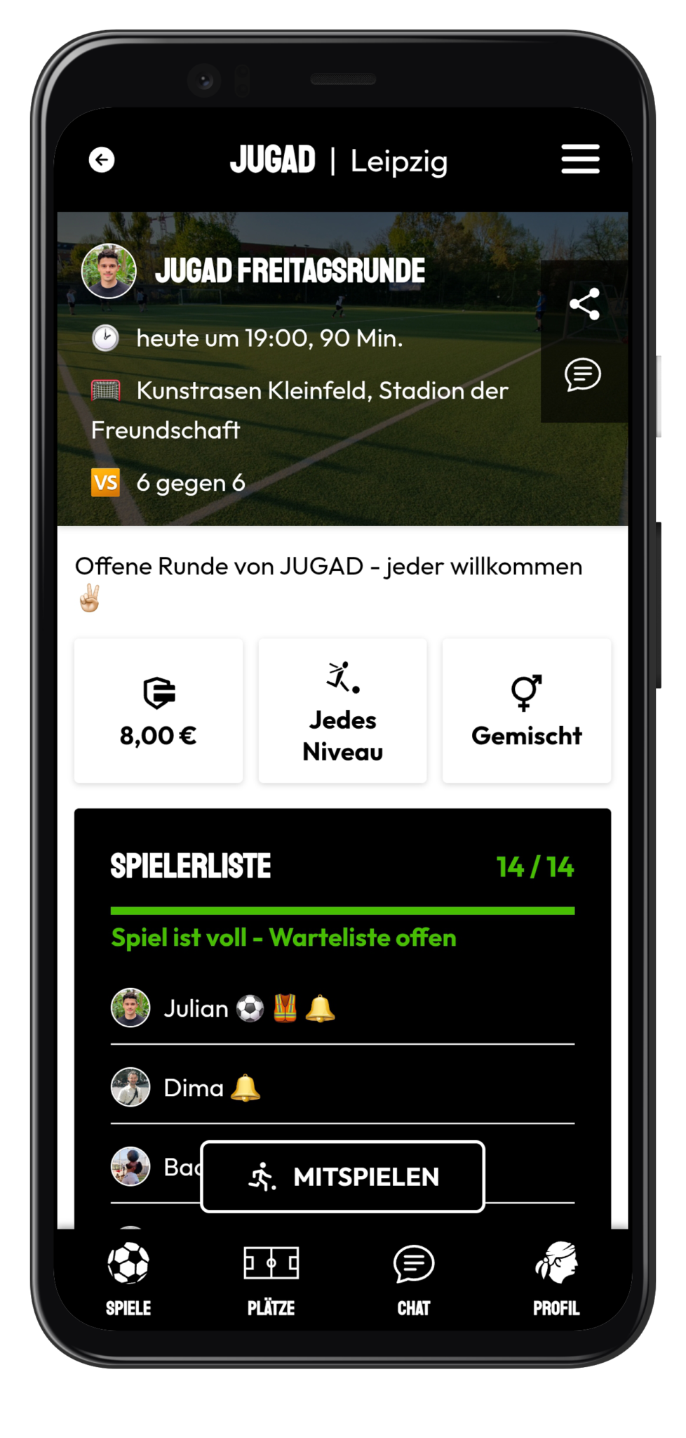 Fußball Spielen im Rhein Erft Kreis - JUGAD